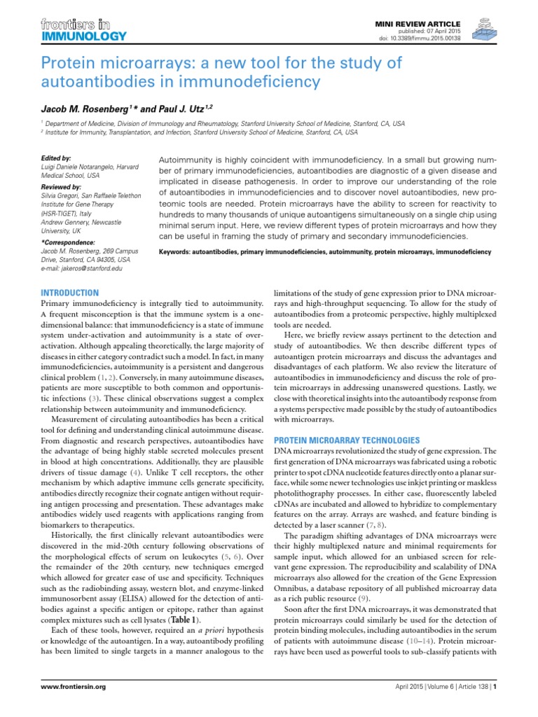 Protein Microarray | PDF | Dna Microarray | Elisa