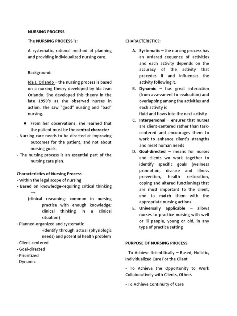 Nursing Process | PDF | Nursing | Health Care