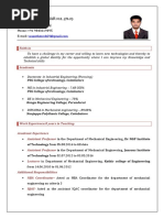 IIM A Resume Format For Freshers | PDF | Mechanical Engineering | Schools