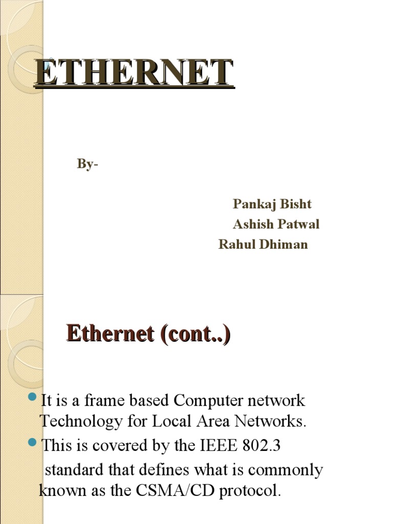 Ethernet Main | PDF | Ethernet | Computer Network