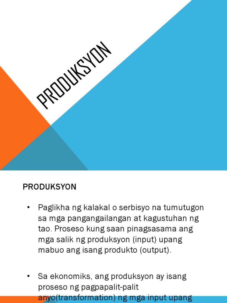 Produksyon | PDF