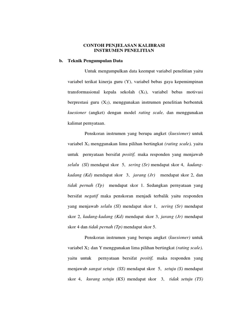 Contoh Kalibrasi Instrumen | PDF