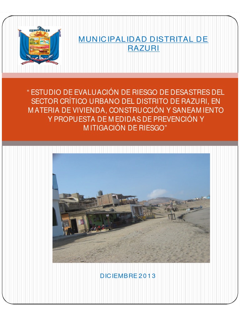 Estudio de Evaluacion de Riesgo DISTRITO RAZURI | PDF | Tsunami | Temblores