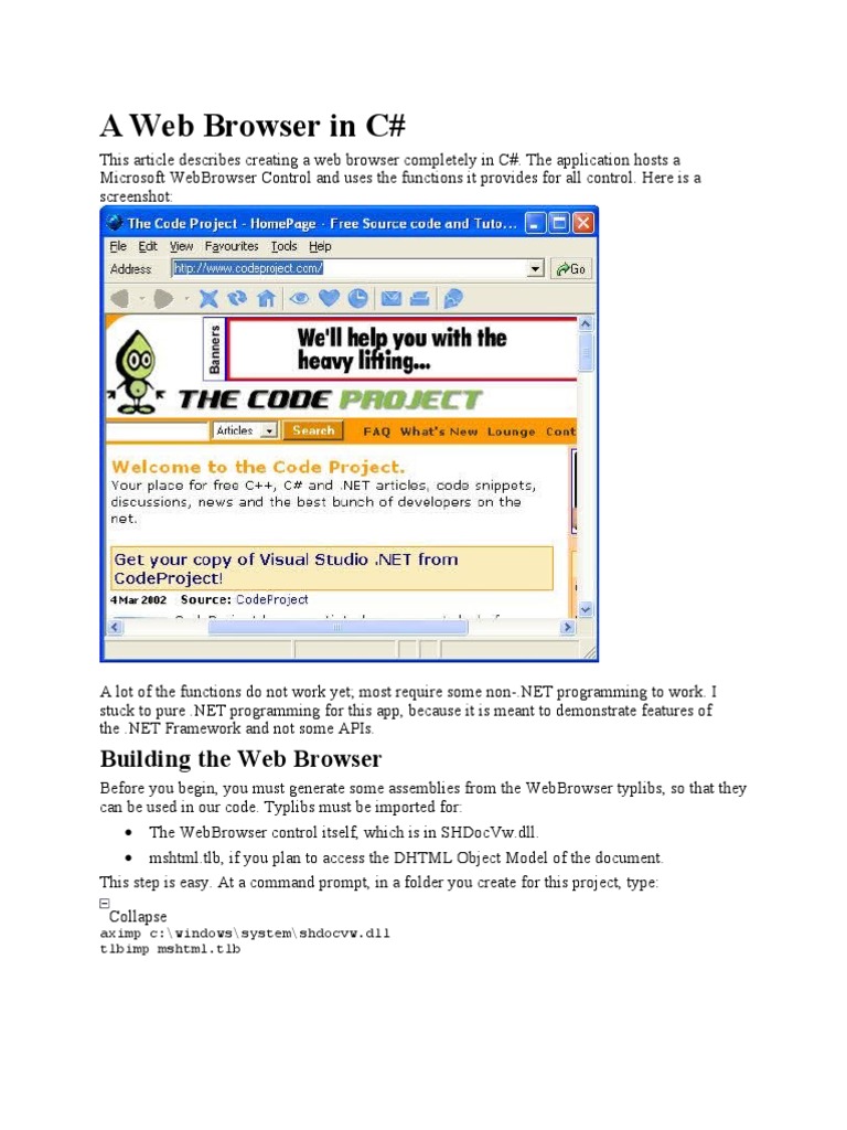 A Web Browser in C | PDF | Web Page | Computer Engineering