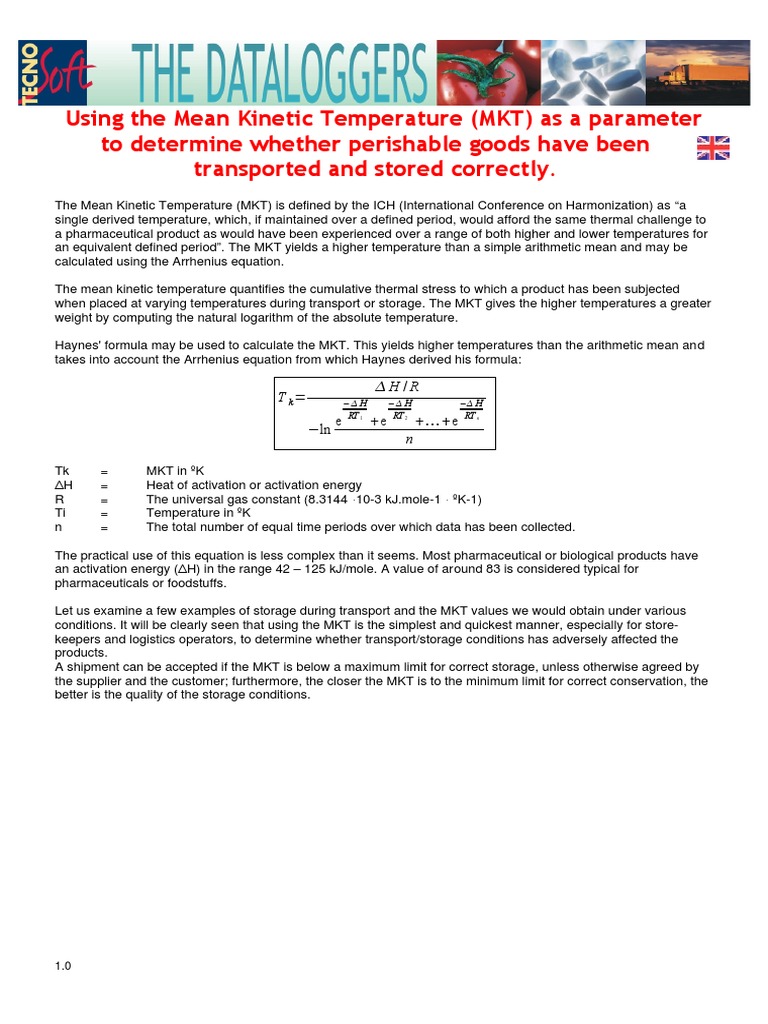 MKT Tutorial en PDF | PDF | Arithmetic Mean | Temperature