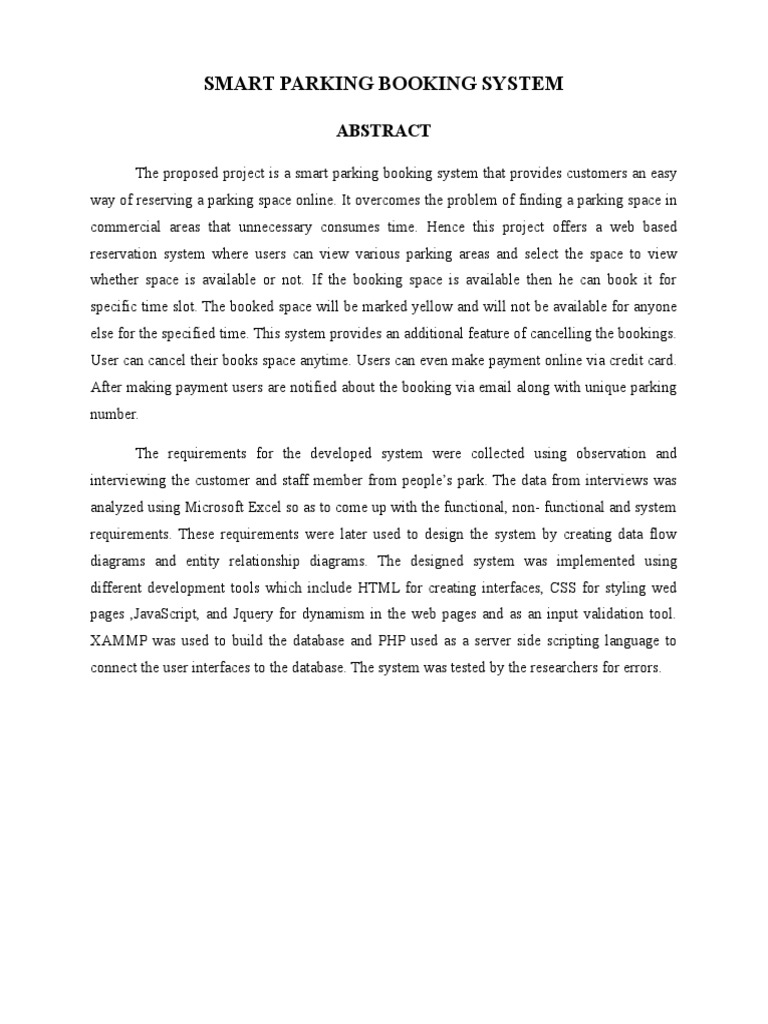 Smart Parking Systems | PDF | Html Element | Php