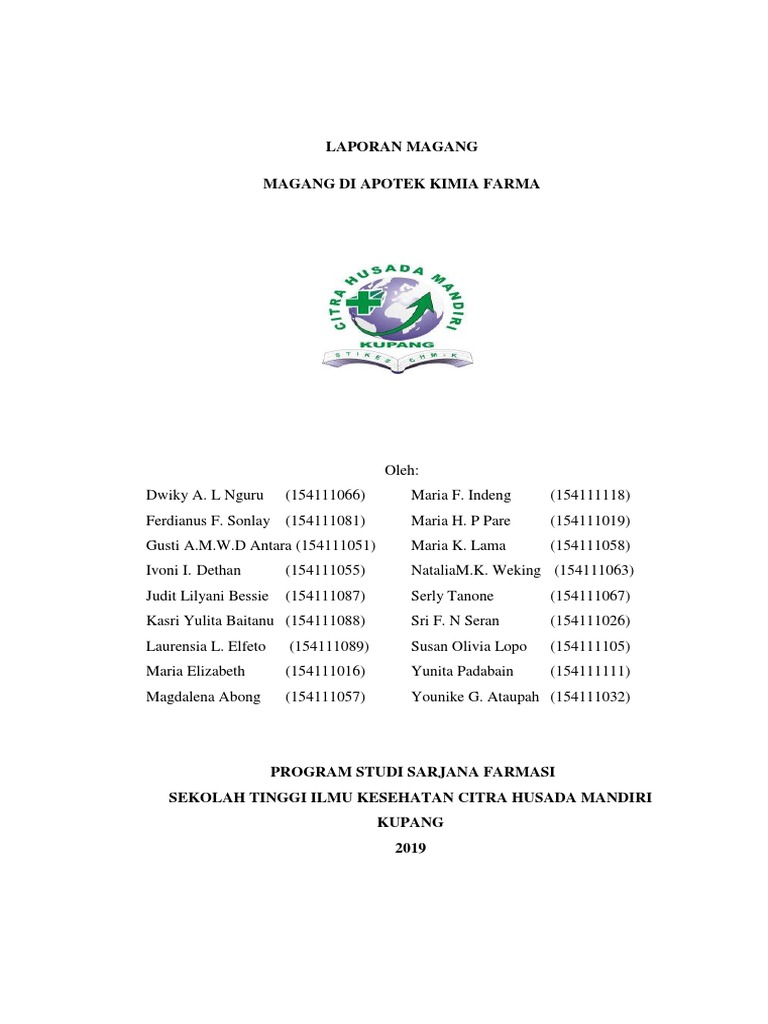 Laporan Magang Apotek Kimia Farma Fixxx Pdf