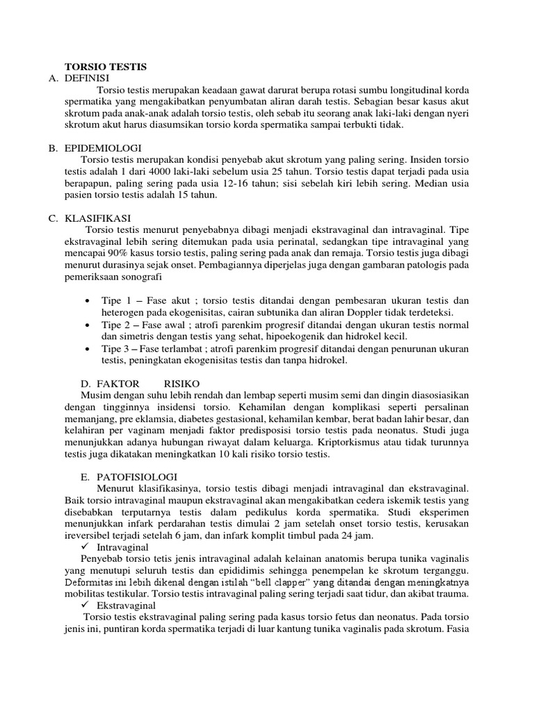 Torsio Testis | PDF