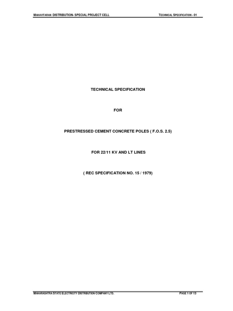 PSCC Poles | PDF | Prestressed Concrete | Concrete