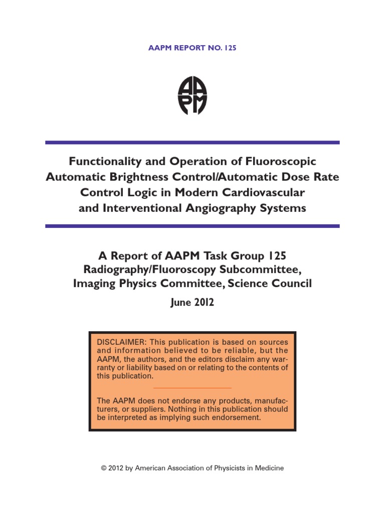 AAPM | PDF | X Ray | Medical Imaging