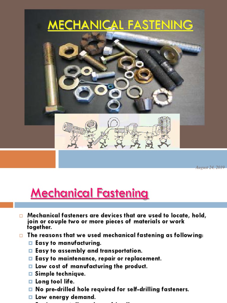 Mechanical Fastening Techniques | PDF | Nut (Hardware) | Screw