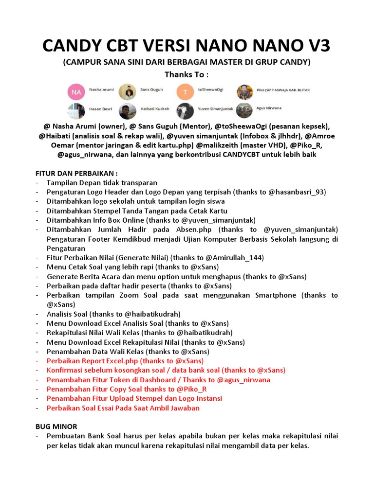 Candy CBT Nanonano v3 | PDF