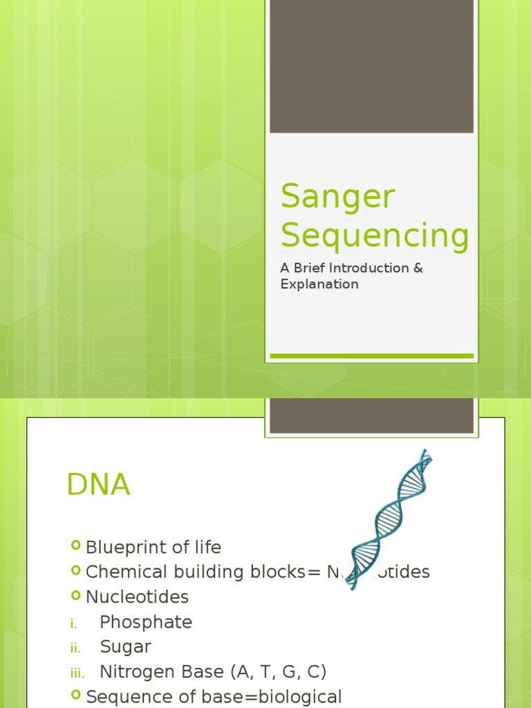 Sanger Sequencing Overview | PDF | Dna Sequencing | Nucleic Acids