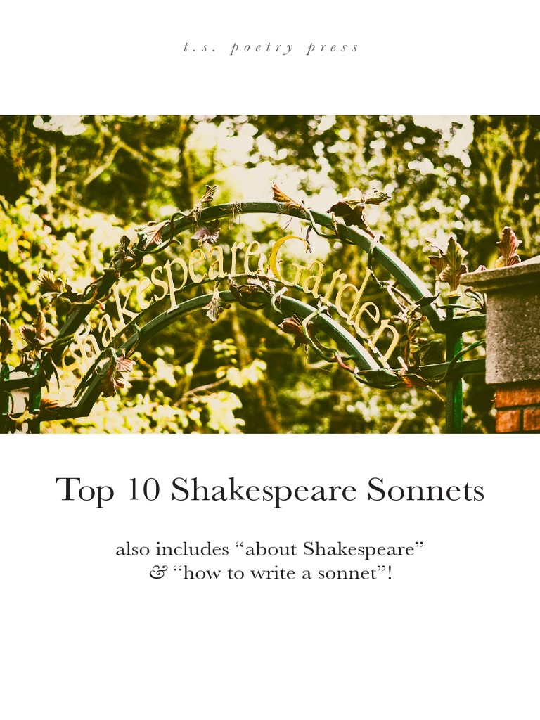 Top 10 Shakespeare Sonnets and How To Write A Sonnet | PDF | Stanzaic ...