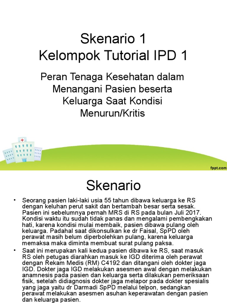 Tutorial IPE 1 - PPT TUTOR SKENARIO 1 | PDF