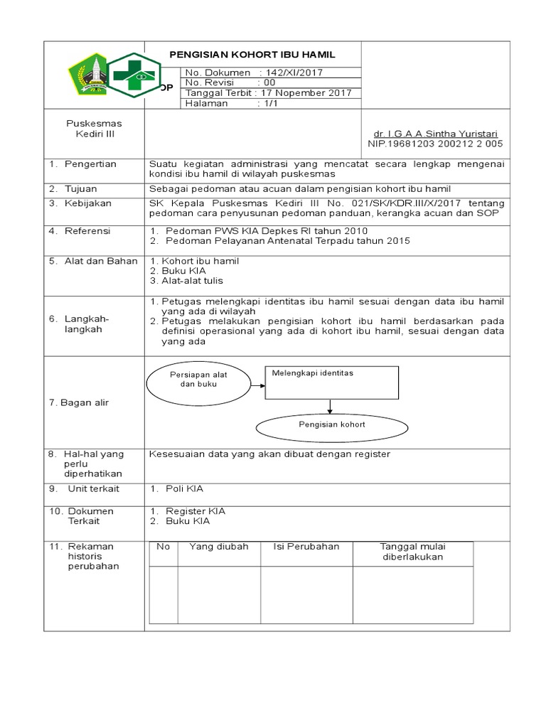 .SOP Pengisian Kohort | PDF