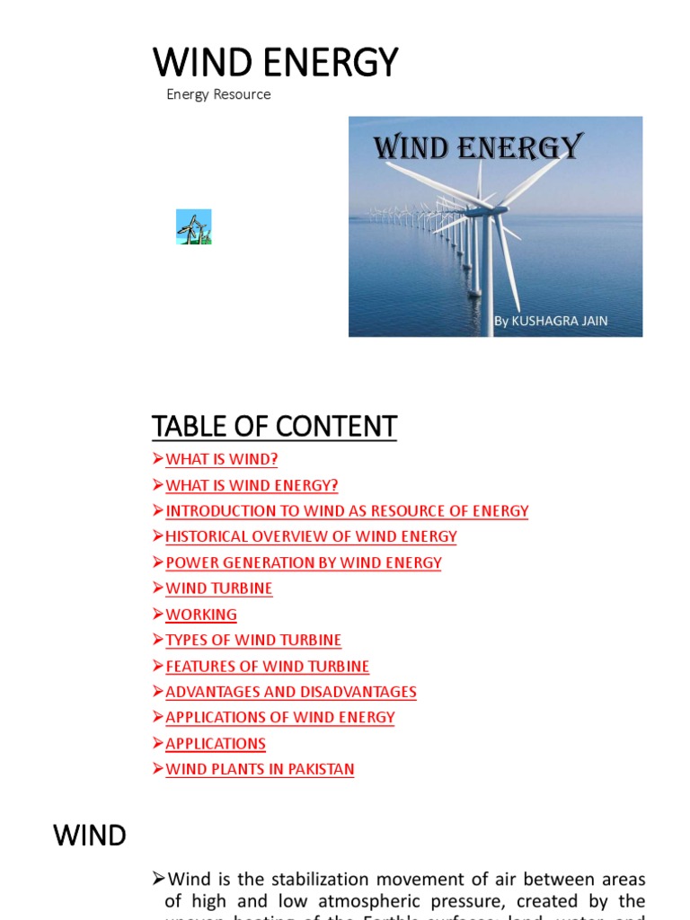 Wind Energy | PDF | Wind Power | Wind Turbine