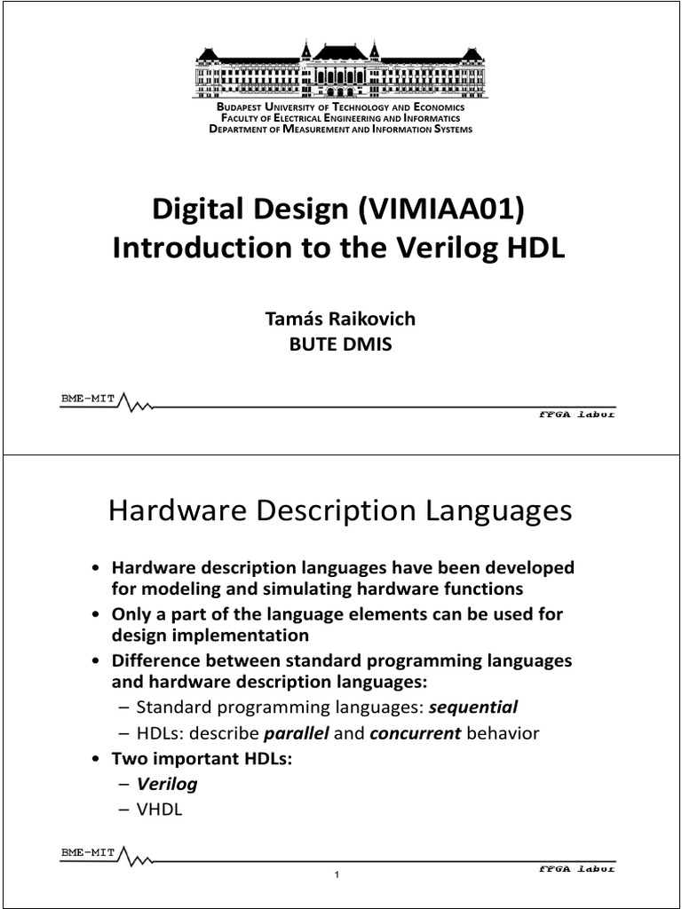 Vimiaa01 Verilog Print Pdf Hardware Description Language Parameter Computer Programming