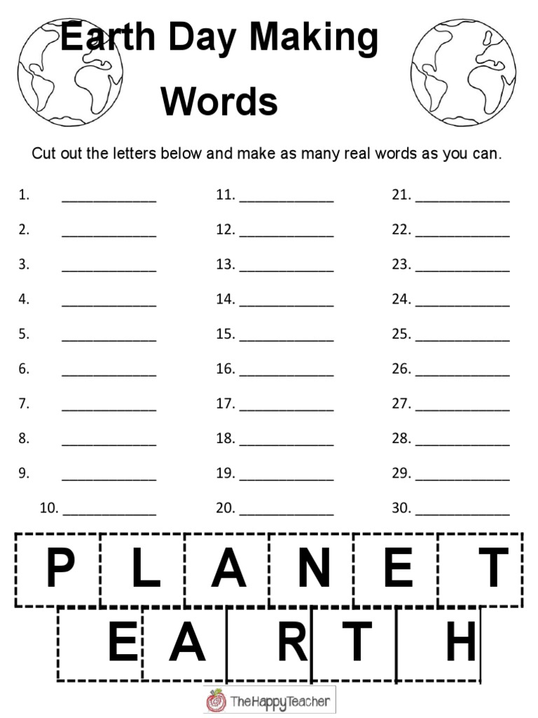 Earth Day Word Activities | PDF