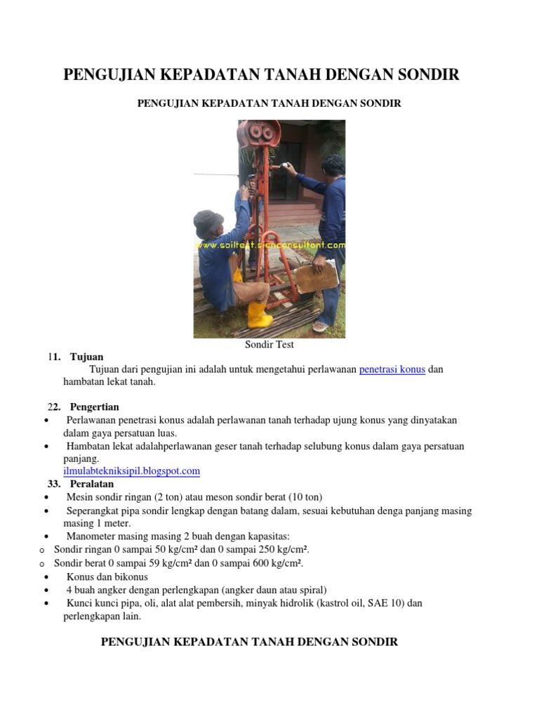 Teknik Uji Kepadatan Tanah | PDF | Griya & Taman | Sains & Matematika