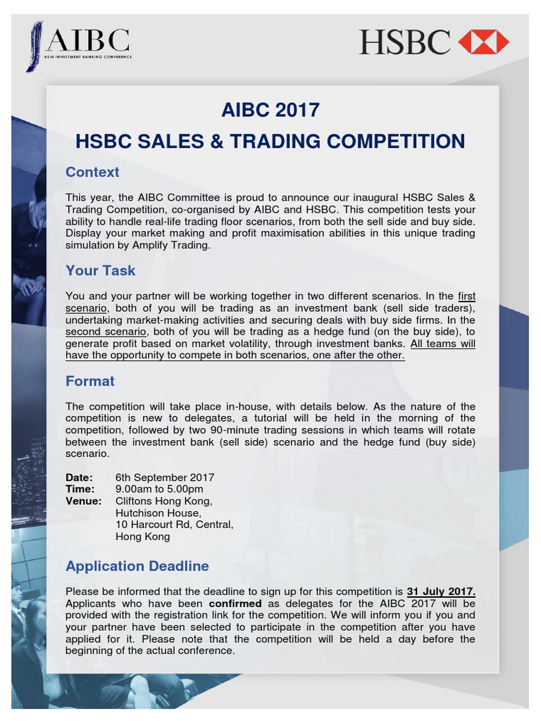 Competition HSBC | PDF | Investment Banking | Hsbc