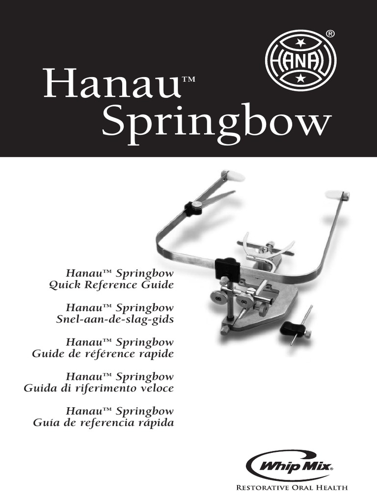 Hanau Springbow Quick Reference Guide 10081 | PDF | Limbs (Anatomy) | Hand