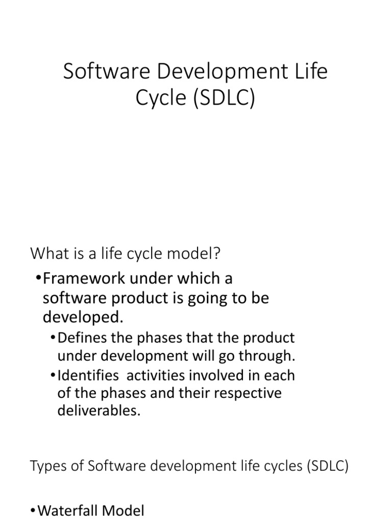 Software Development Life Cycle (SDLC) | PDF | Software Prototyping | Software Development