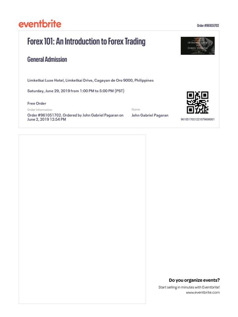 Forex 101 Event Order Confirmation | PDF