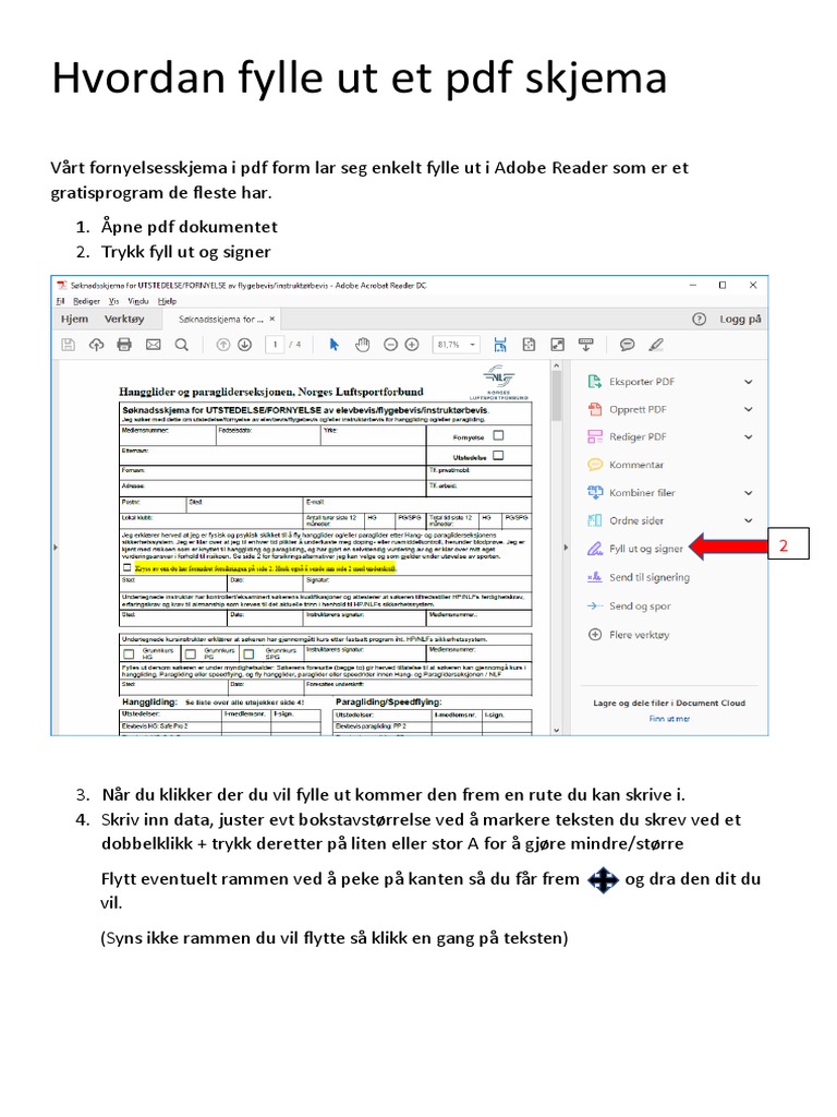 Hvordan Fylle Ut Et PDF Skjema | PDF