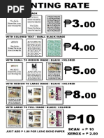 Pricelist Printing | PDF | Office Work | Computing