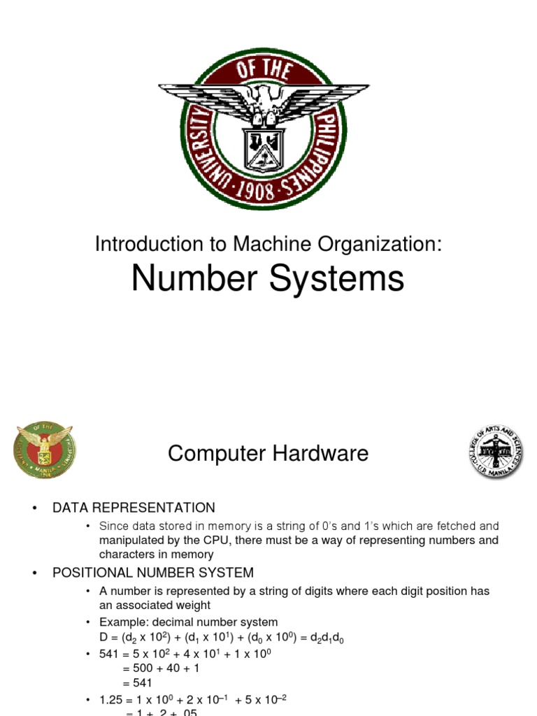 Number Systems: Introduction To Machine Organization | Download Free PDF | Encodings ...