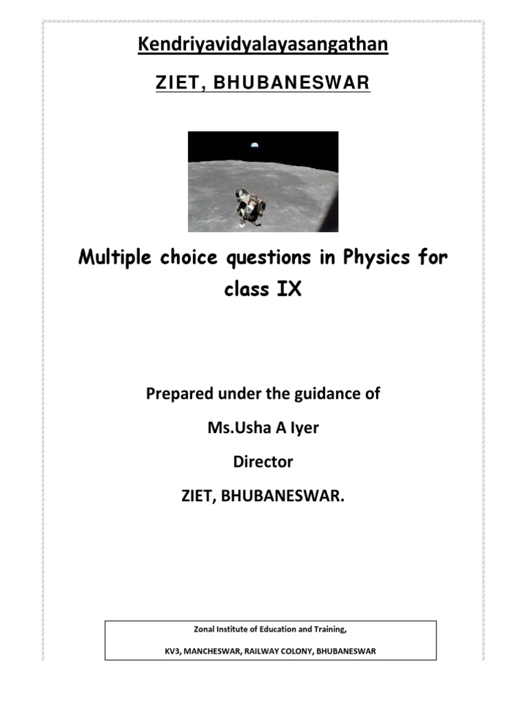Kendriyavidyalayasangathan: Multiple Choice Questions in Physics For ...