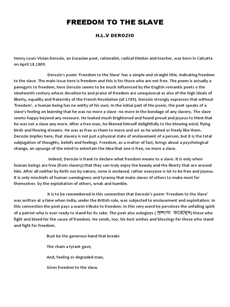 Freedom to the Slave | Liberty | Slavery | Free 30-day Trial | Scribd