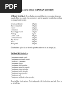 List of Masala Powders | PDF | Vegan Cuisine | Edible Plants