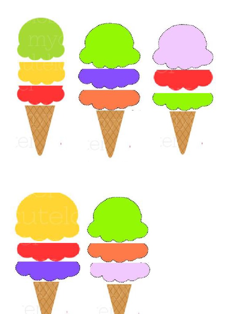 Helados Secuencia Colores | PDF