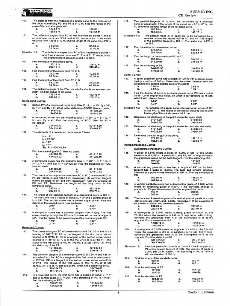 Surveying 5 | PDF | Trigonometry | Algebraic Geometry
