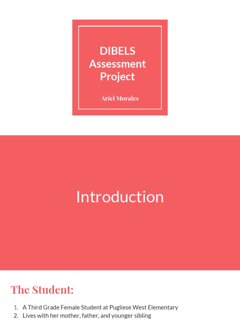 Dibels Assessment Project | PDF | Reading Comprehension | Education Theory