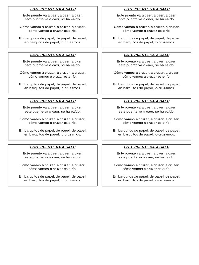 Letra Este Puente Va A Caer | PDF