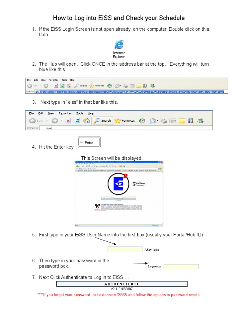 How To Log Into EiSS | PDF