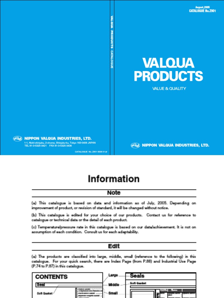 Valqua Products | PDF | Pipe (Fluid Conveyance) | Chemical Substances