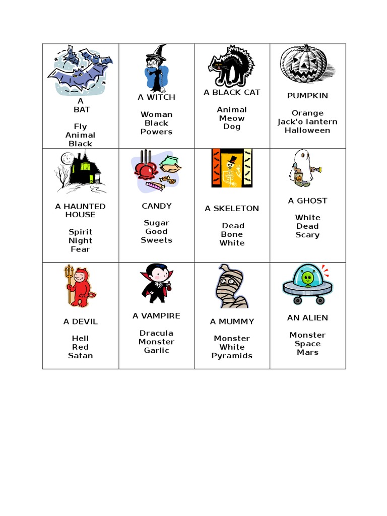Halloween Taboo - Vocabulary | PDF