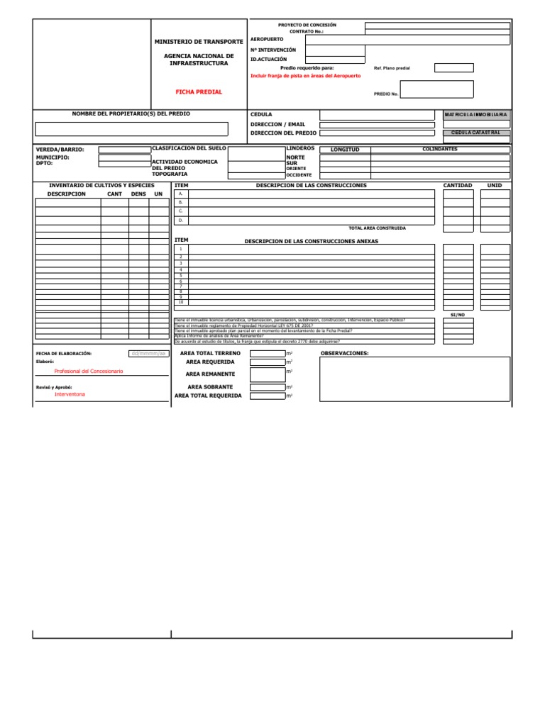 Formato Ficha Predial | PDF | Business