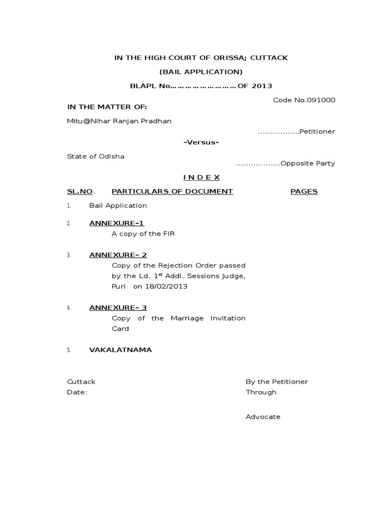 Bail 439 HC | PDF | Bail | Affidavit