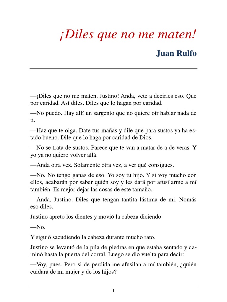 Diles Que No Me Maten | PDF | Naturaleza