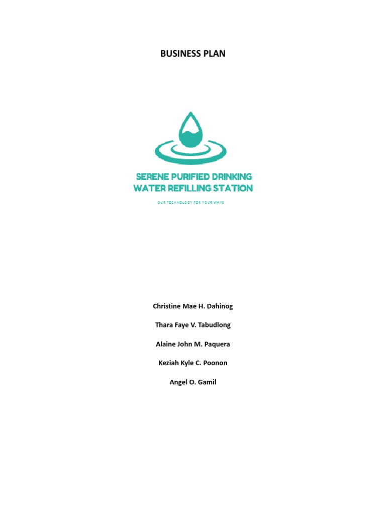 Water Refilling Station Business Plan | PDF | Book Value | Depreciation