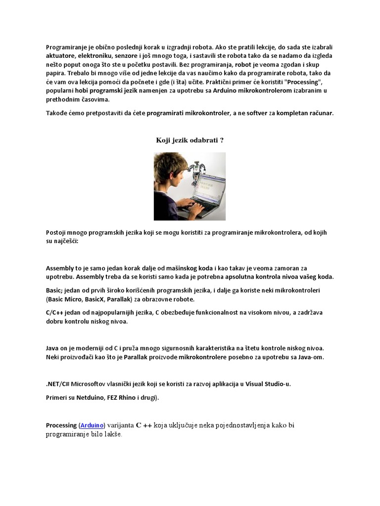 Programiranje Robota | PDF