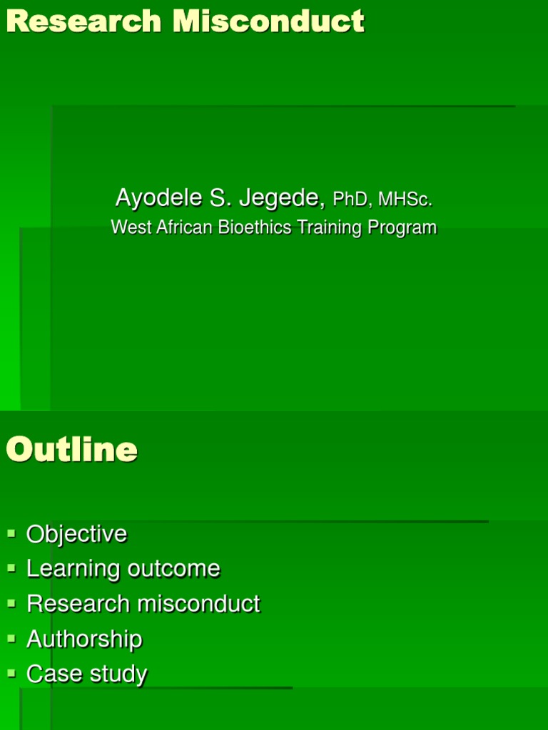 Research Misconduct: Understanding Unethical Practices and Promoting ...