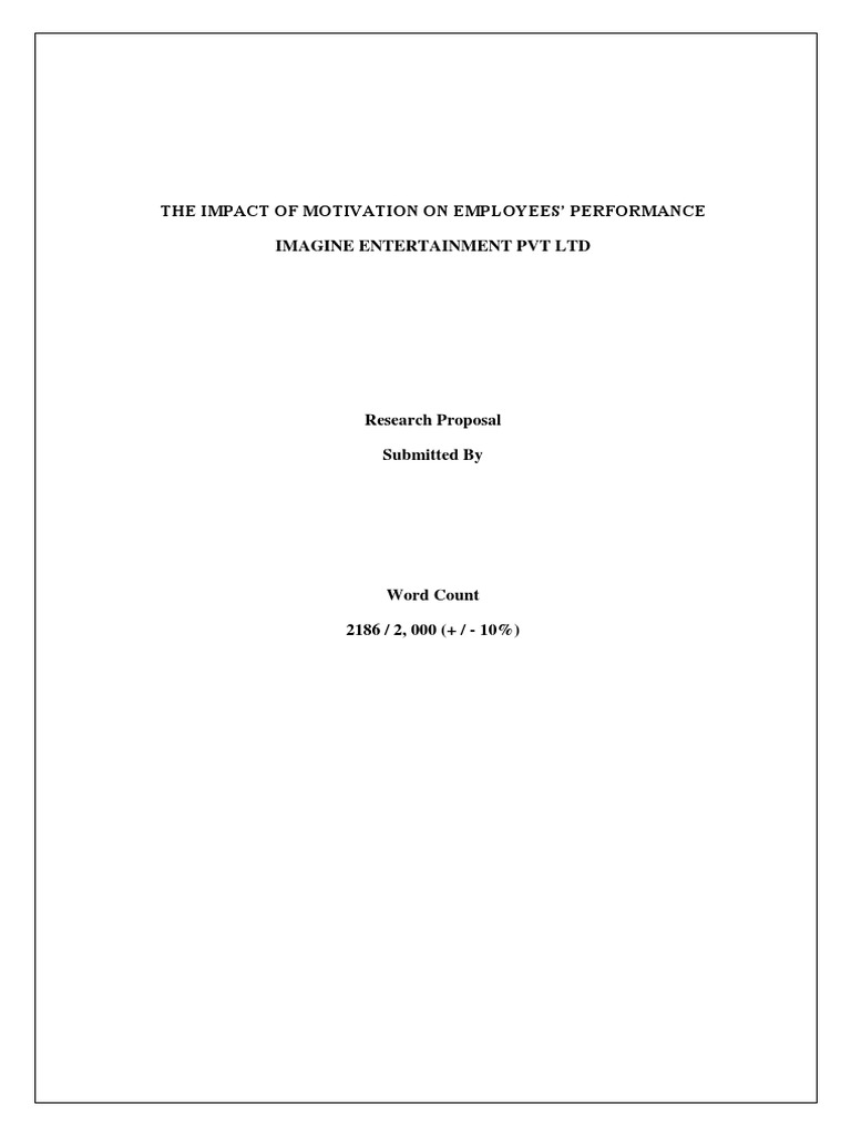 Project Proposal | PDF | Motivation | Motivational