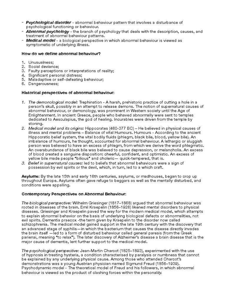How Do We Define Abnormal Behaviour? | PDF | Mental Disorder | Schizophrenia