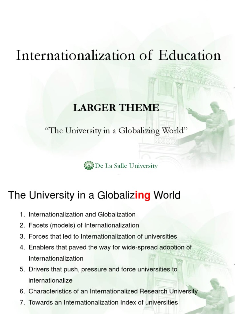 Globalizing Higher Education | PDF | University | Interdisciplinarity